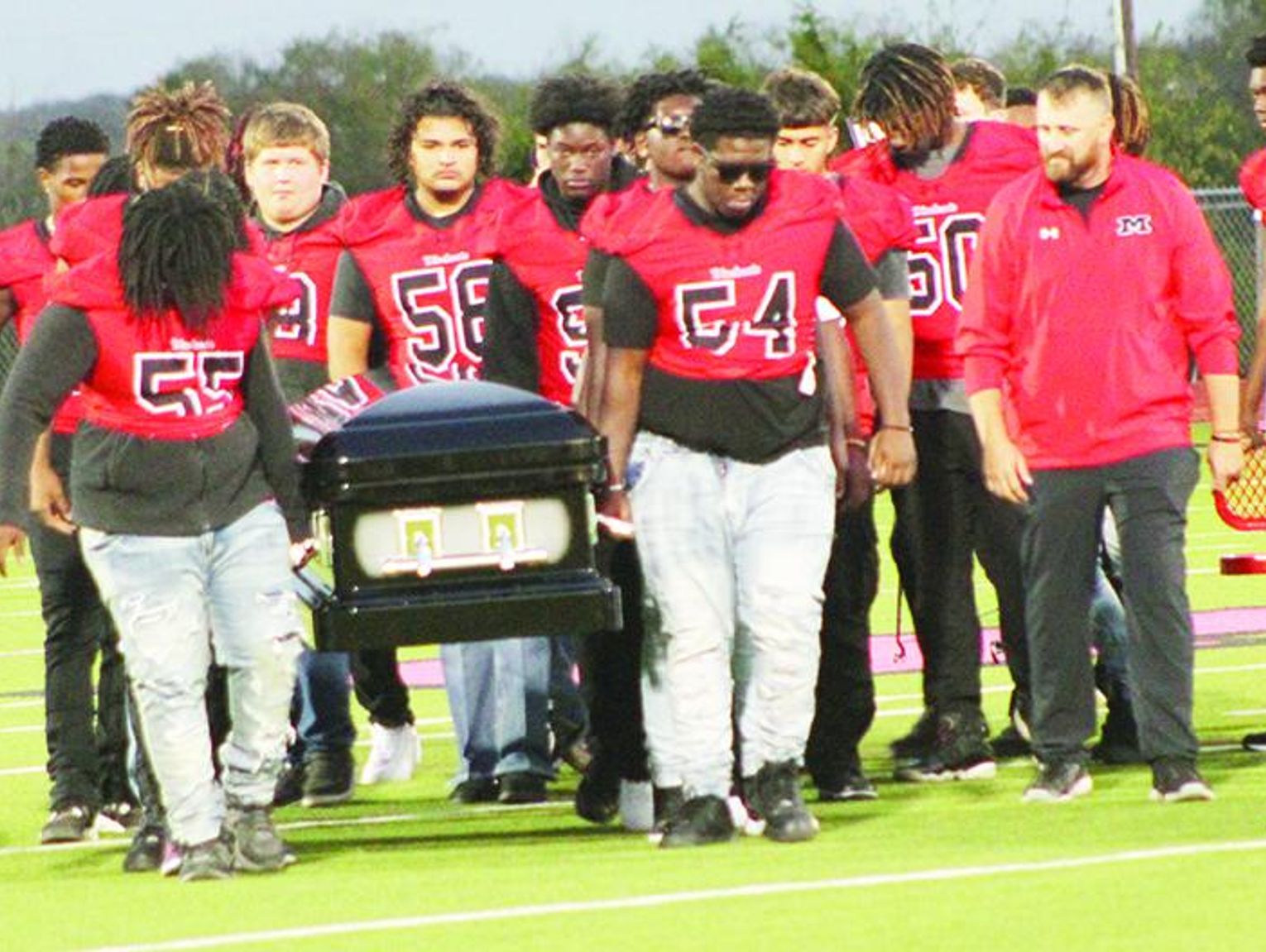 Now exiting the field – Senior, No. 8, Micah Kirven